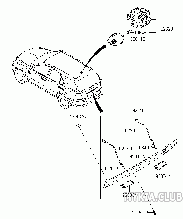 [Киа Соренто 1 BL] подсветка номера - Электрика и Аудио Kia Sorento ...
